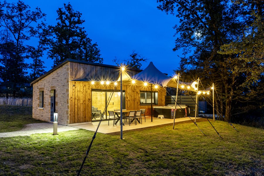 Lodge Des Oliviers Spa Avec Vue Panoramique Sur Sarlat - Dordogne