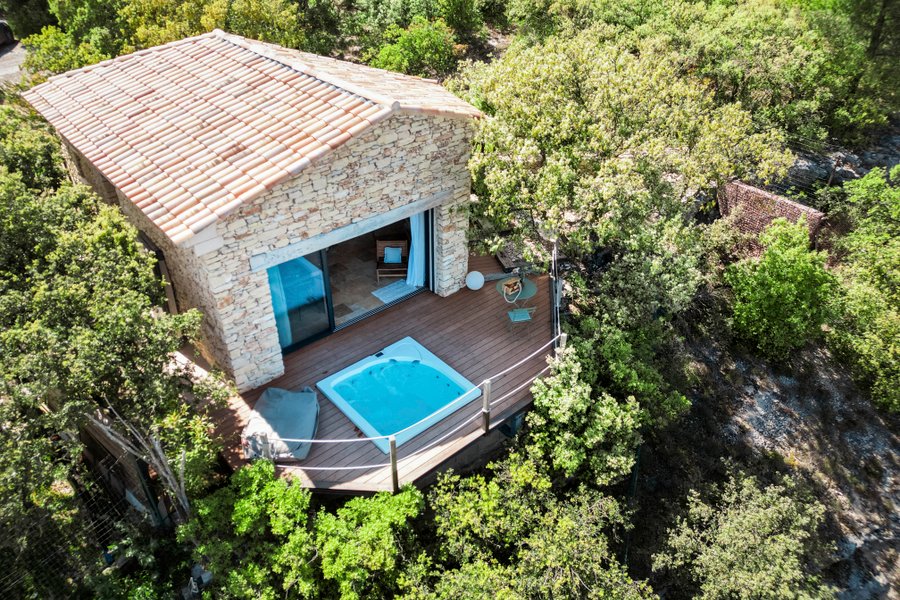 Le Cabanon 2.42 & Spa Et Vue Imprenable - Le Thor