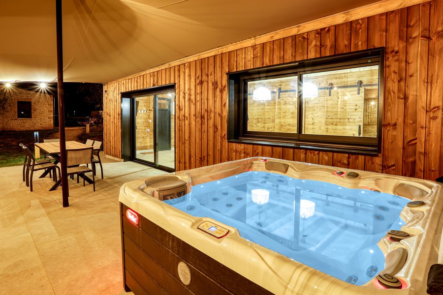 Lodge Spa Des Tilleuls Avec Vue Panoramique Sur Sarlat - Dordogne