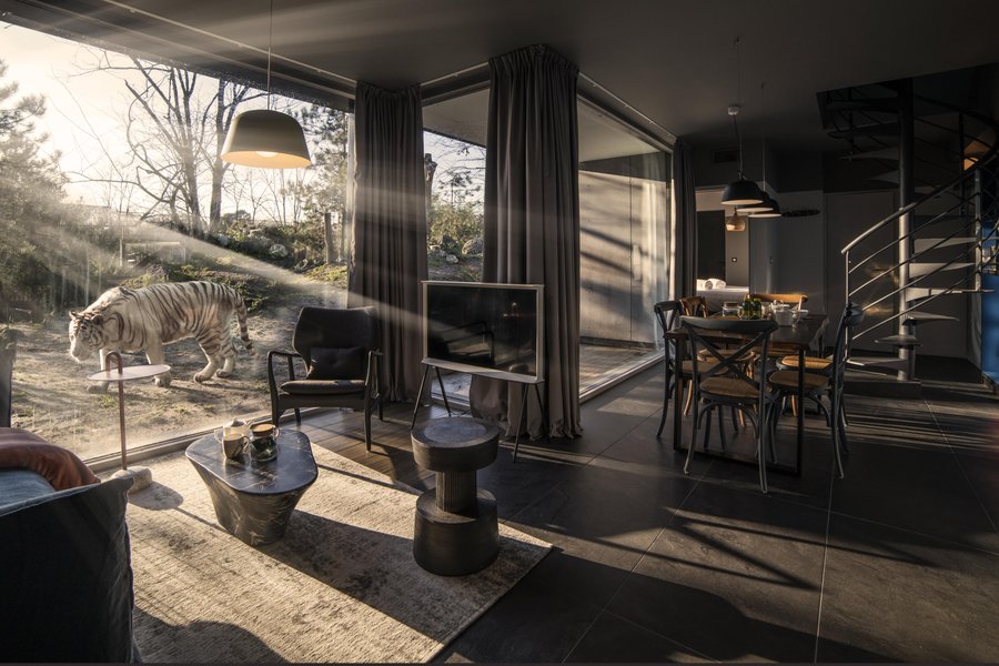Lodge Tigre Blanc & Spa & Dîner - Accès Au Zoo - Gironde